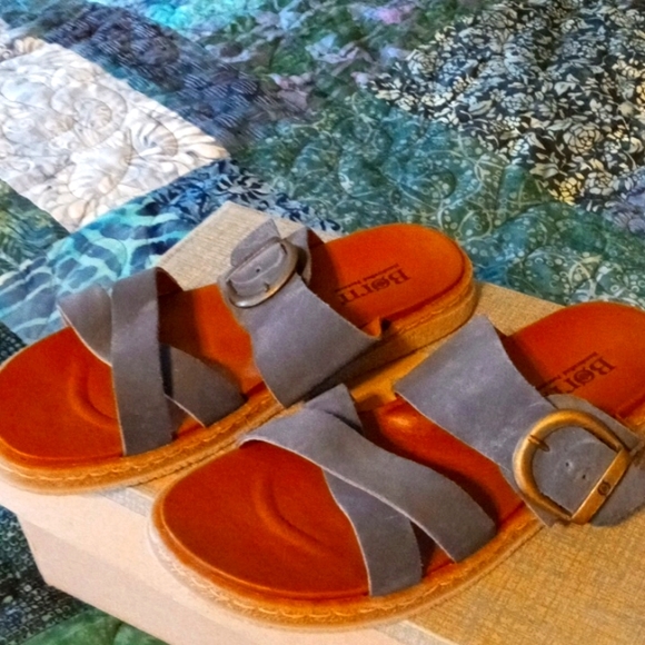 Born | Shoes | Born Navy Blue Sandals | Poshmark